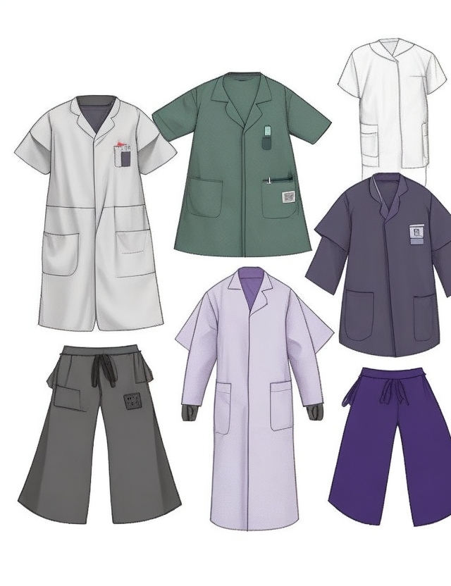 short sleeve lab coats uniforms - Bandage